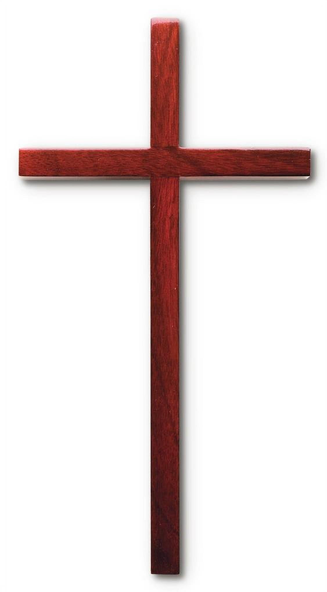 Large Solid Mahogany Wall Cross - Walmart.com