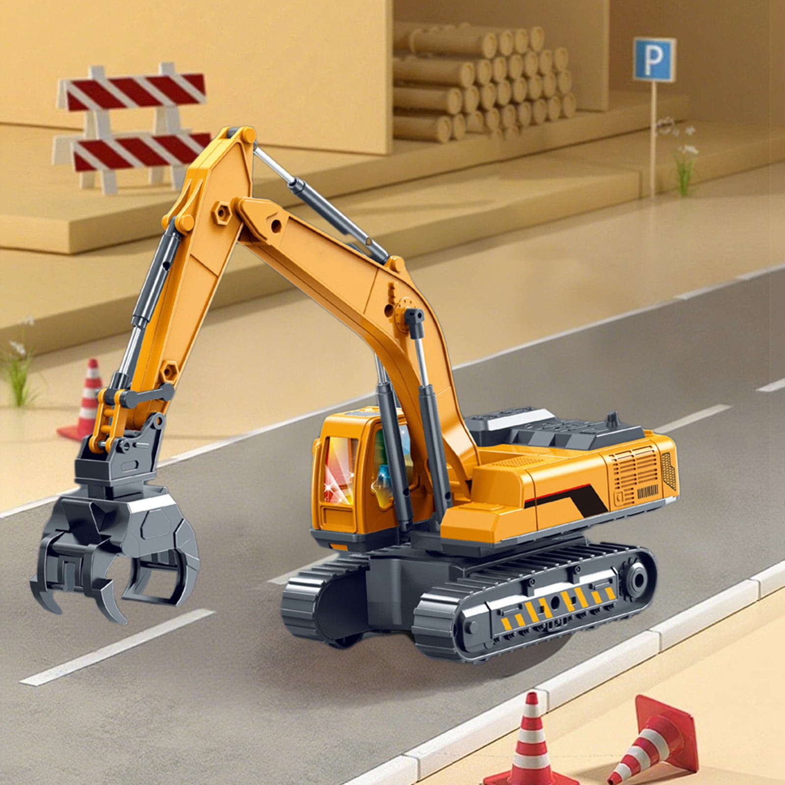 Large Sound Light Music Kids Toy Construction Vehicle, 3 in 1 ...