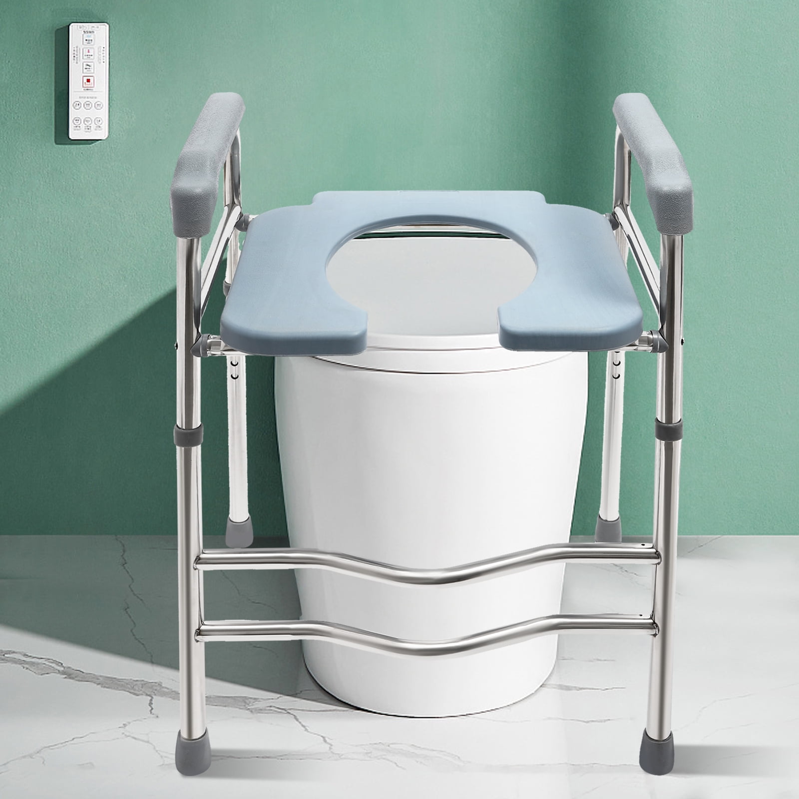 Large Space Raised Toilet Seat, Support Toilet Chair, Modern Adjustable ...