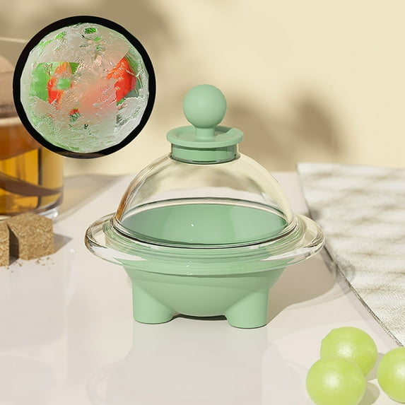 Large Spherical Ice Ball Maker | Food Grade Silicone Tray | Easy ...