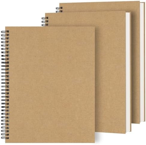 Large Spiral Notebooks 8.5 "x 11" Lined 3Pcs College Ruled Journals for ...