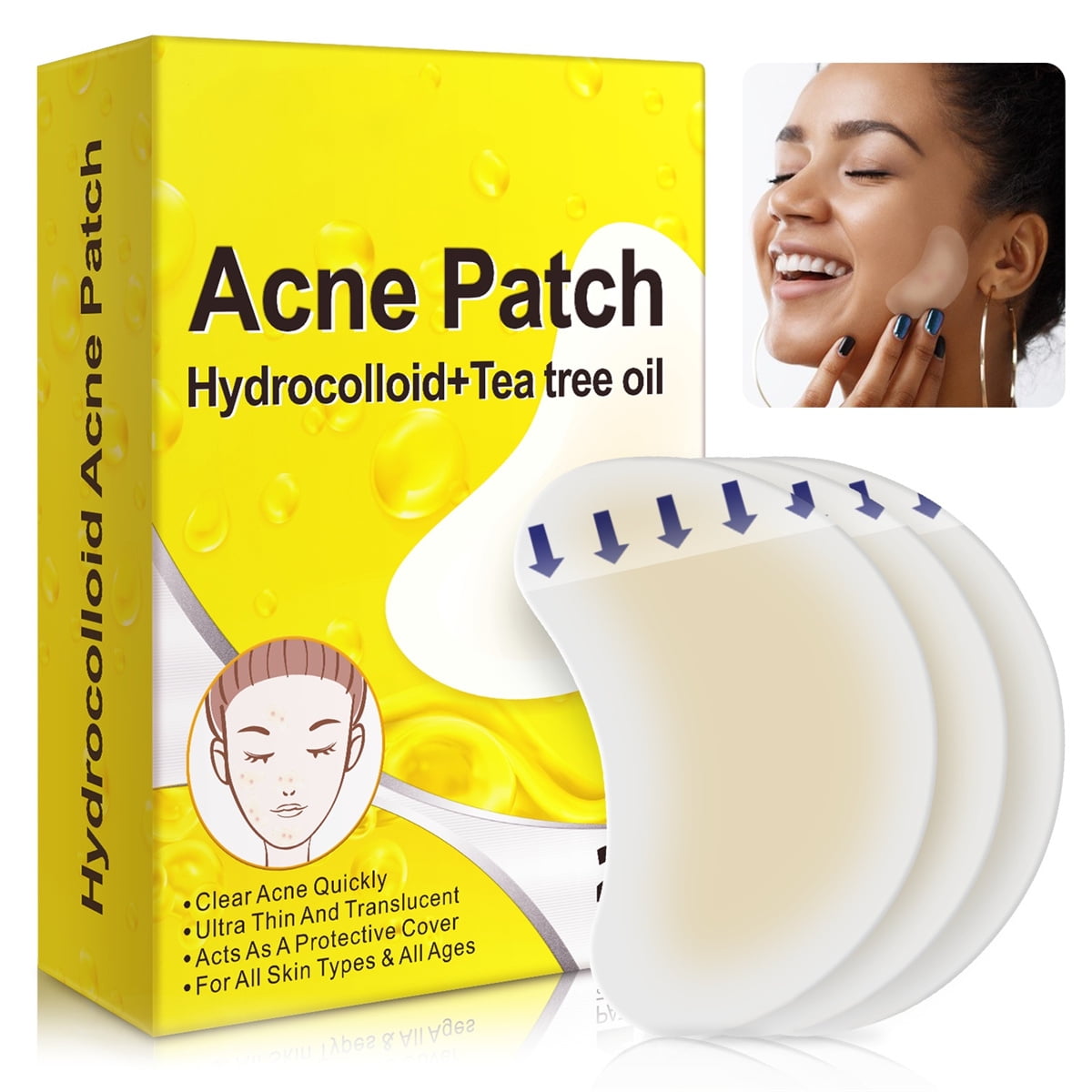 Large Spot Control Cover,Hydrocolloid Acne Patch(20 Patches) With Long ...