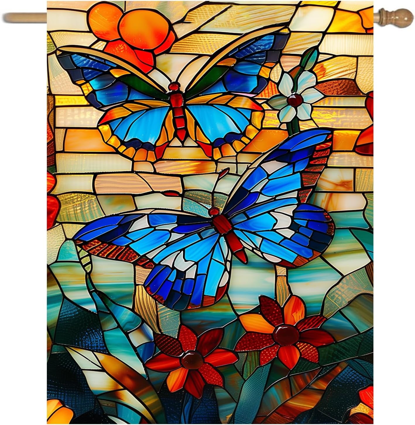 Large Spring Summer House Flags 28x40 Double Sided Bluebird Garden Flag ...