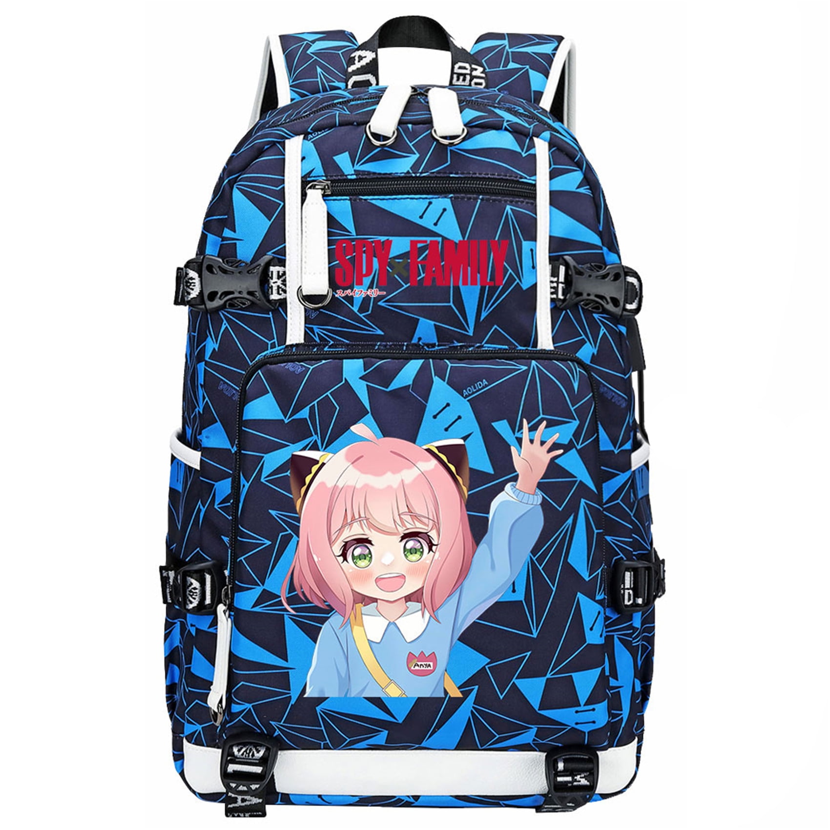 Large Spy X Family Backpack Waterproof Travel Knapsack with USB Charge ...