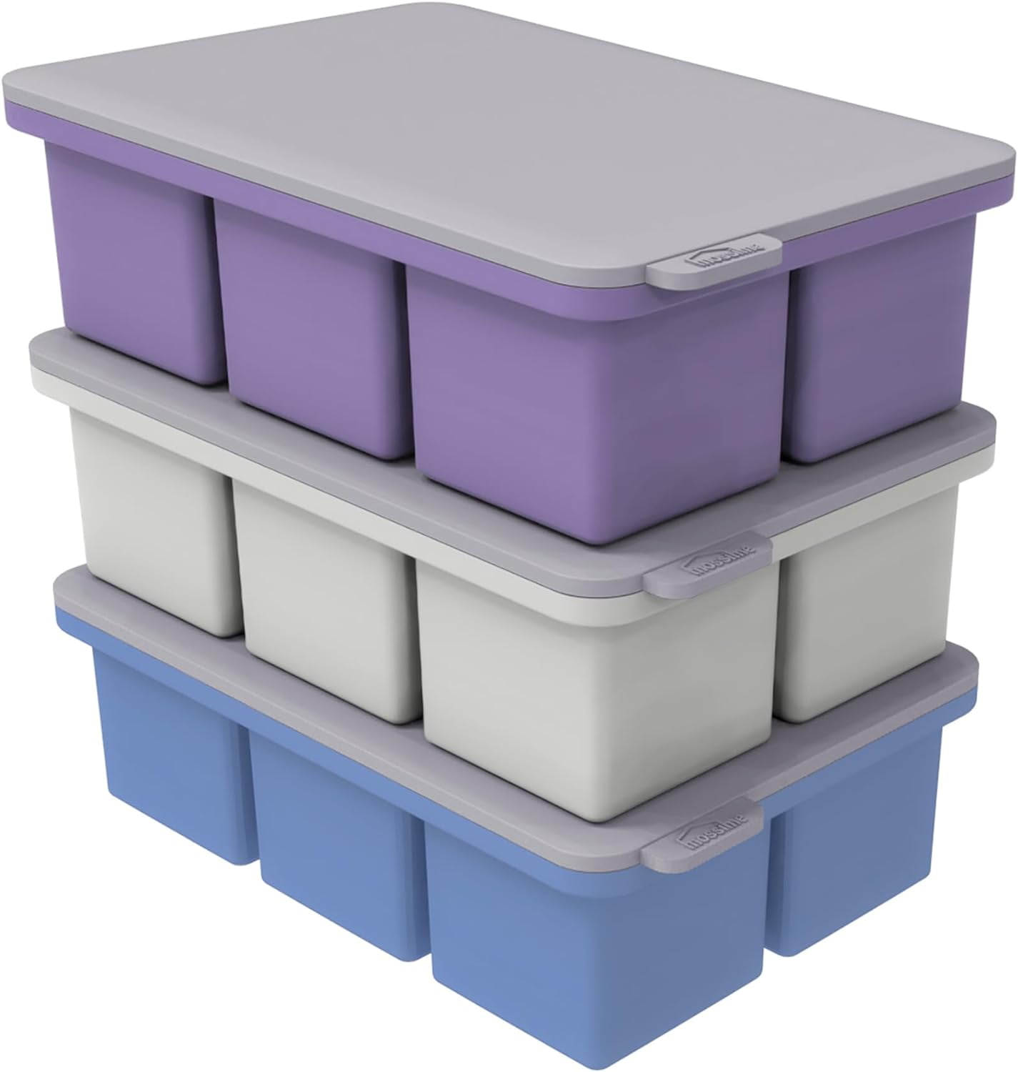 Large Square Ice Cube Tray with lid, Big Block 2 Inch, Giant Cocktail ...