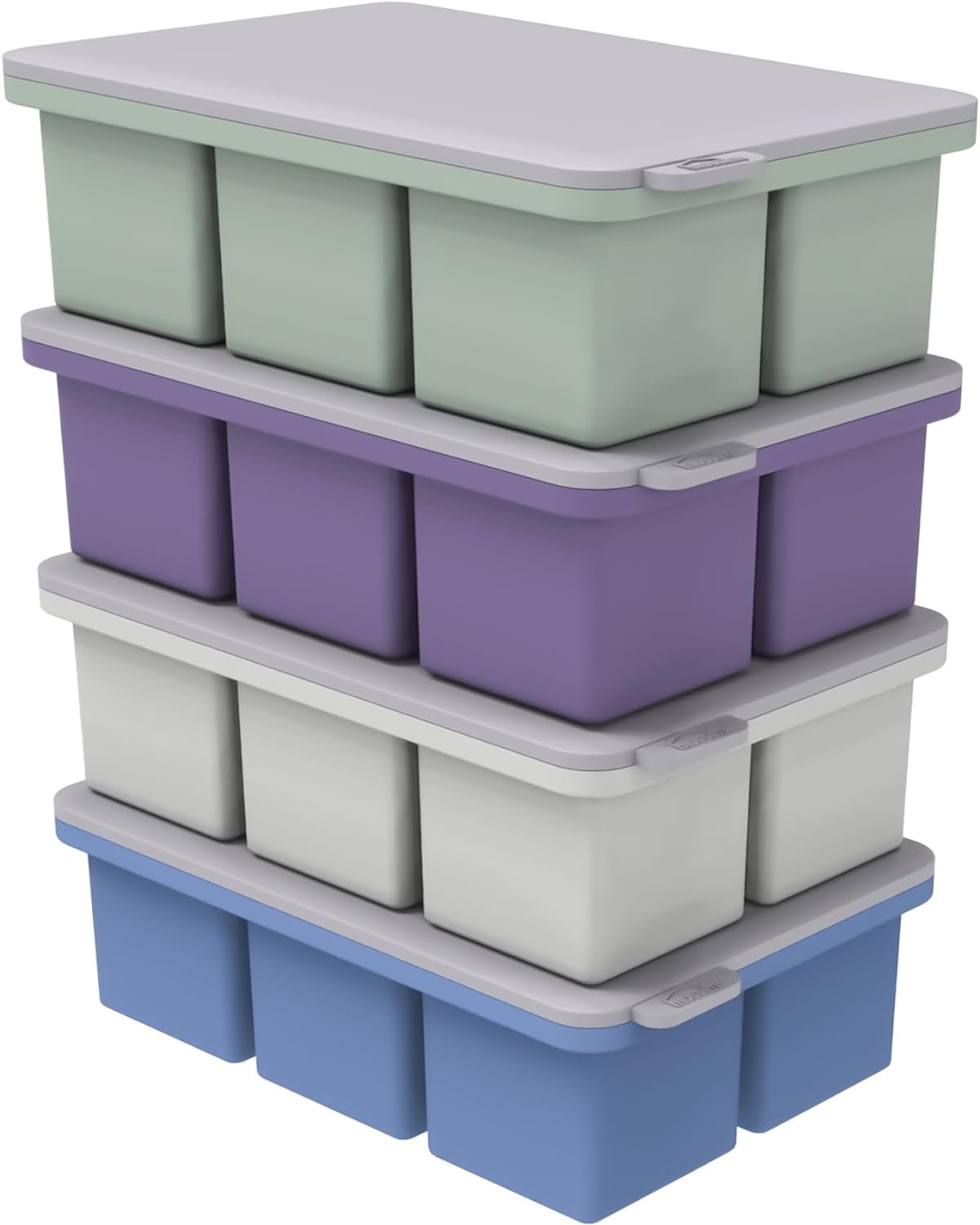 Large Square Ice Cube Tray with lid, Big Block 2 Inch, Giant Cocktail ...