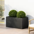Large Square MGO Planter 35.25 Inches for Outdoor Patio, Lightweight ...
