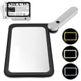 Large Square Magnifying Glass Foldable Full Page 5X Magnifier 72 LED ...