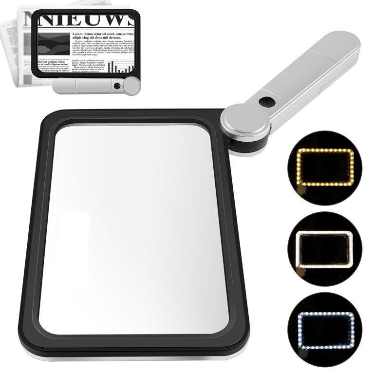 Full Page Magnifier X5 Magnification 5X Magnifying Glass With Light,
