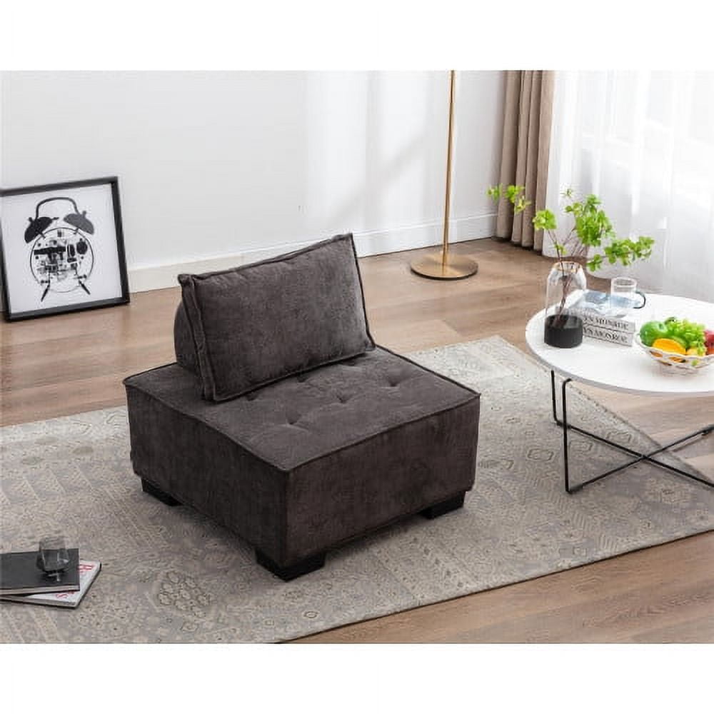 Large Square Ottoman Bench, Upholstered Ottoman Chair with Cushion ...