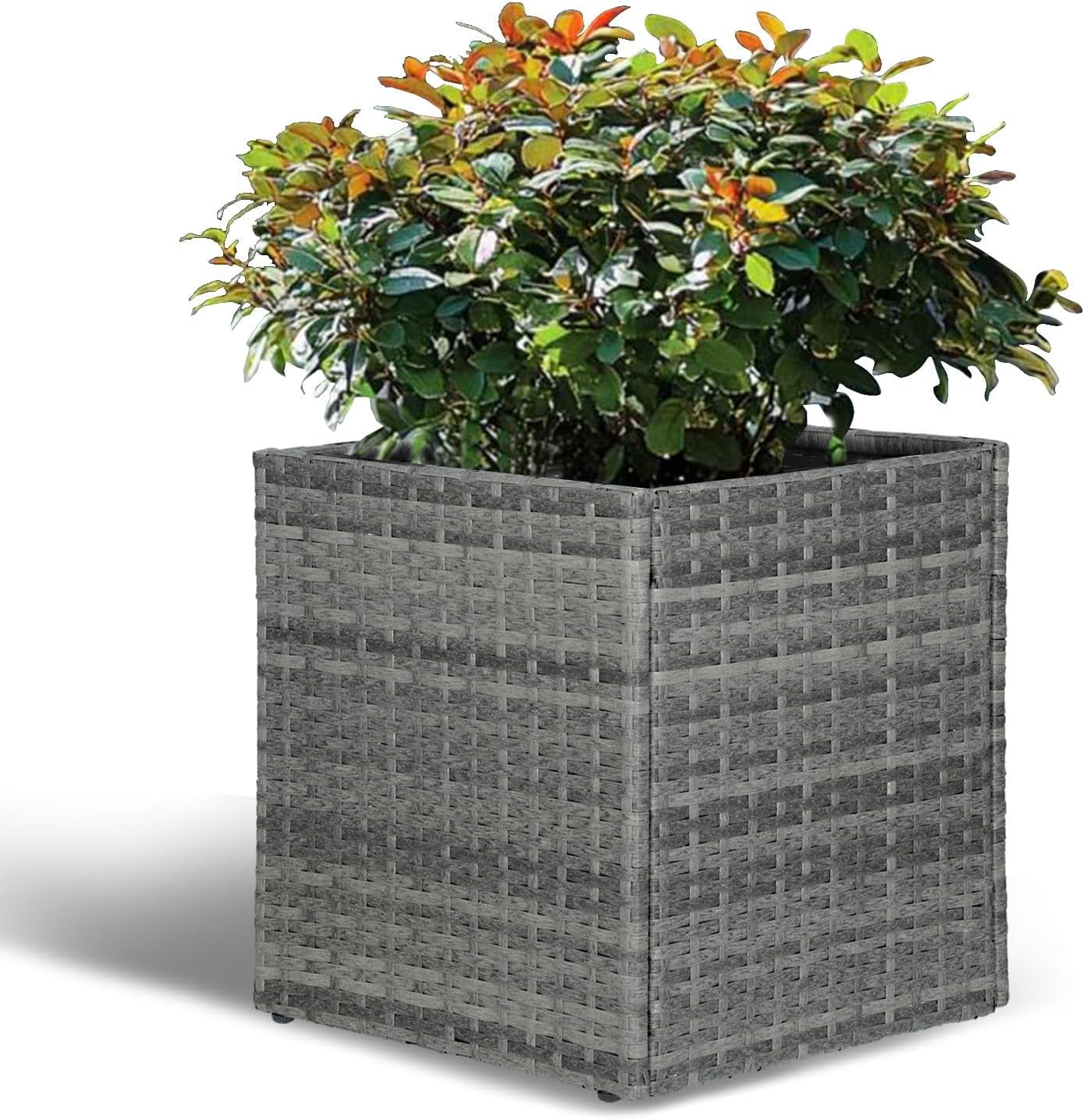 Large Square Planter Box Handmade Wicker Tall Planters for Outdoor ...
