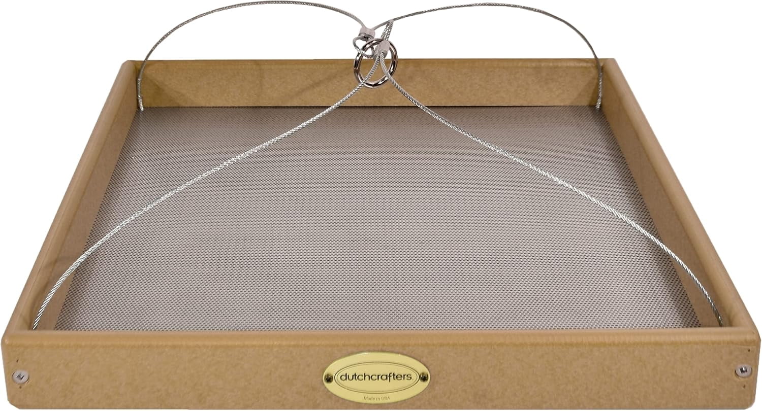 Large Square Plastic Poly Hanging Bird Feeder Tray with Mesh Bottom ...