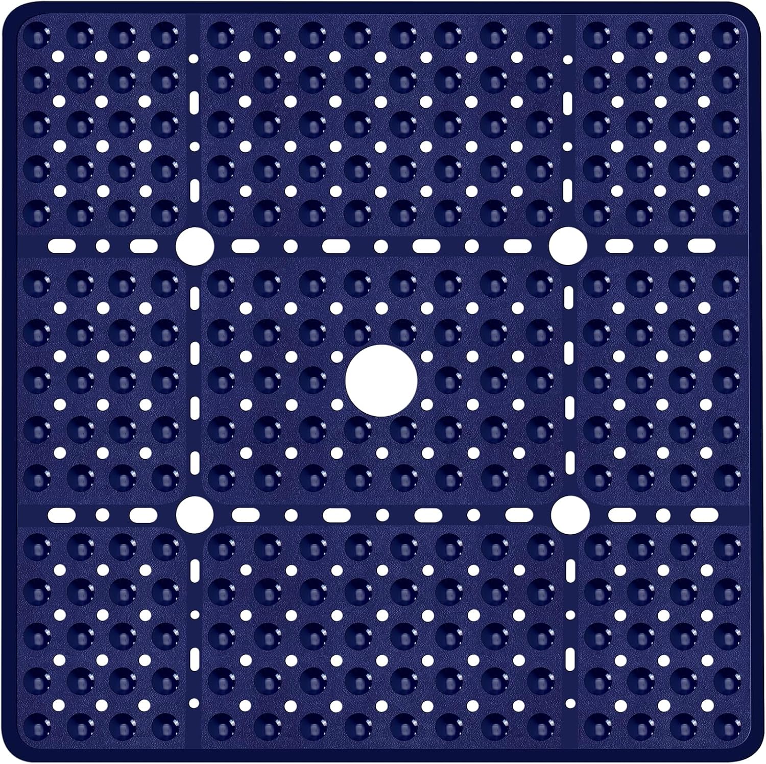 Large Square Shower Mat 27 x 27 Inch Navy Blue, Non Slip Shower Bathtub ...