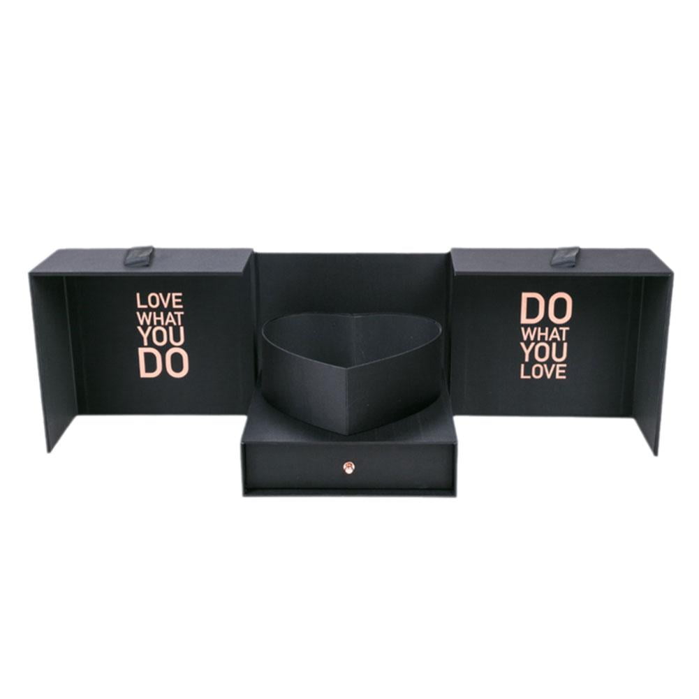 Large Square Surprise Heart Fll Gift Box, Satin Dective Cube with ...