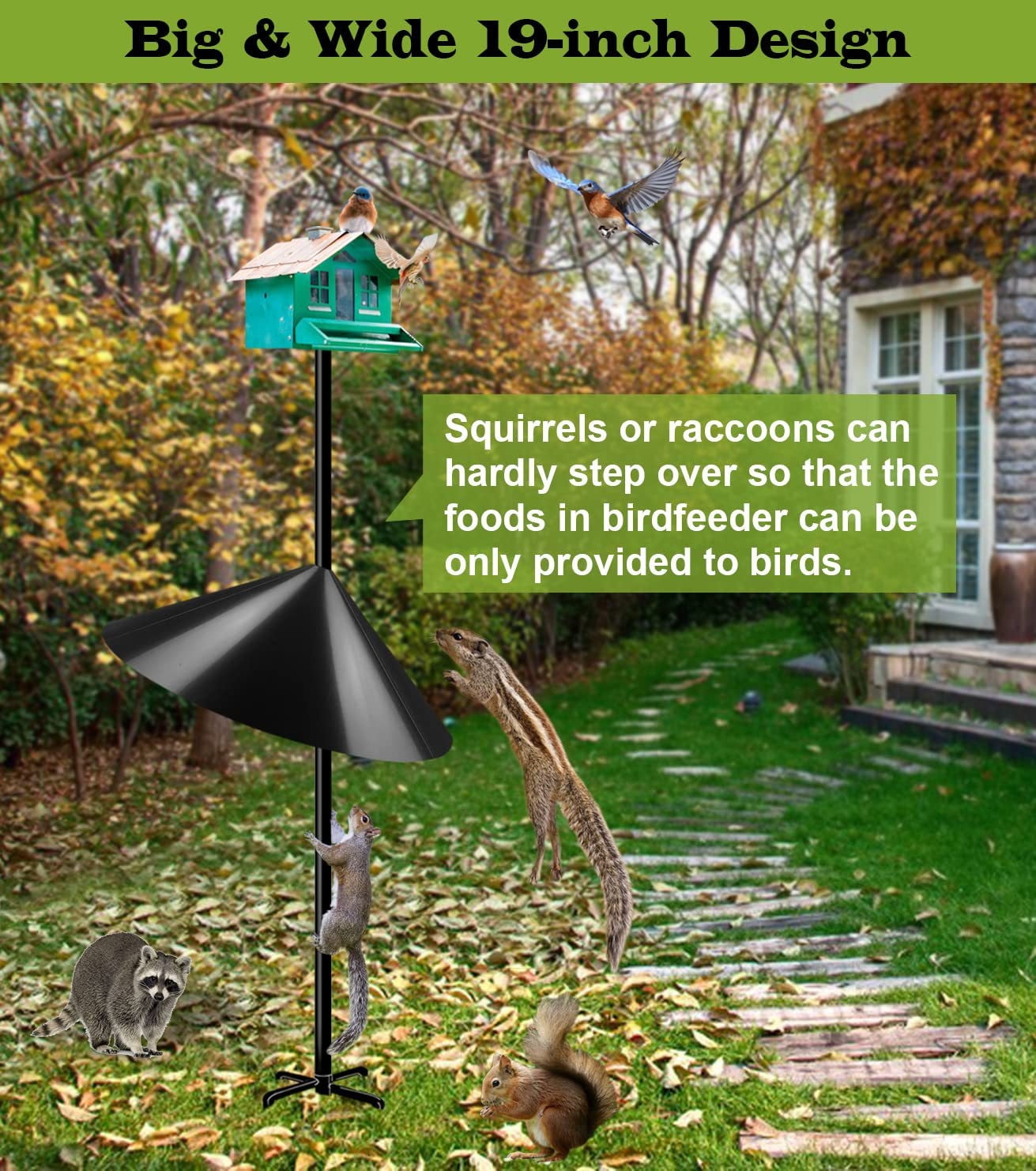 Large Squirrel Baffle Bird Feeder Guard with Rotating Flapper Design ...