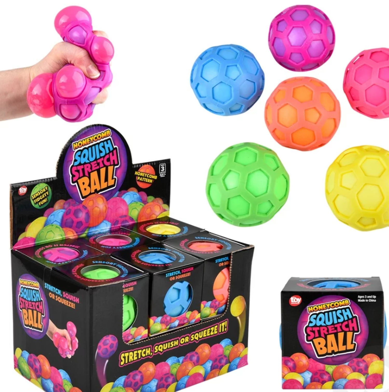 Large Squish And Stretch Honeycomb Ball (ONE) - Walmart.com