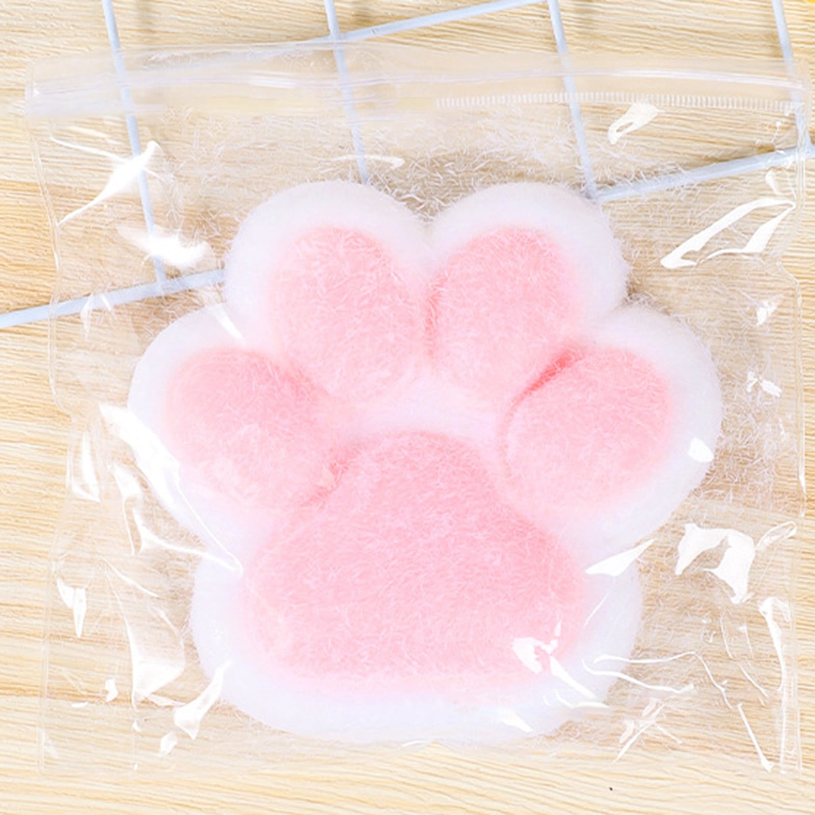 Large Squishy Cat Paw Pink Squeeze Toys 5 inch Cute Strawberry ...