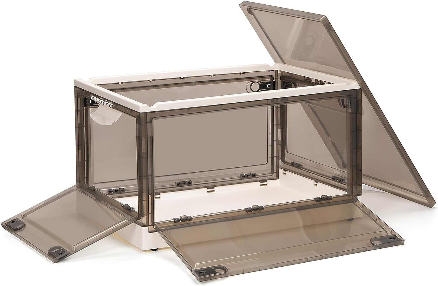 Large Stackable Storage Bins with Lids, 100Quarts Clear Cube ...