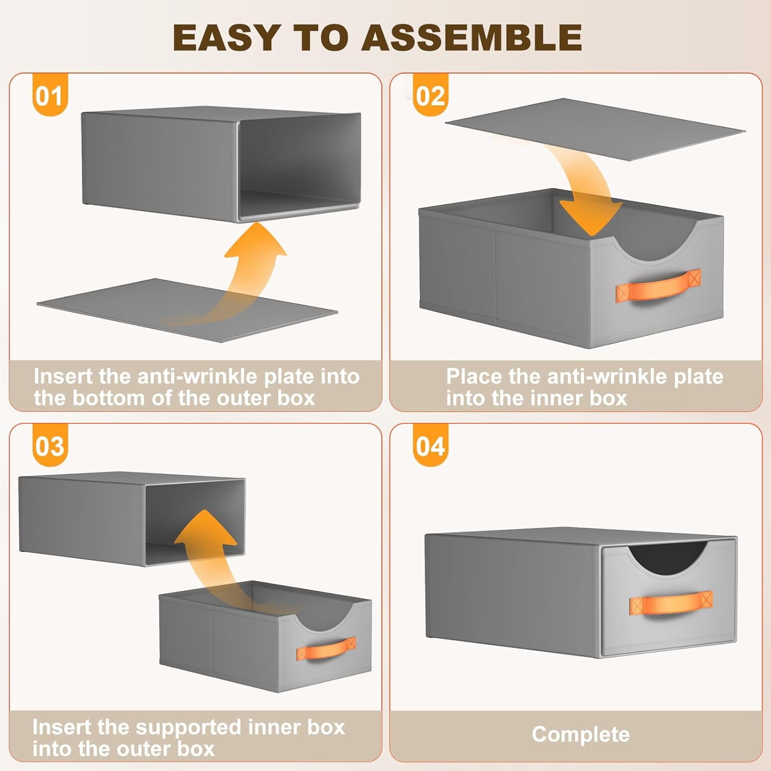 Large Stackable Storage Drawers Closet Storage Drawers Closet ...