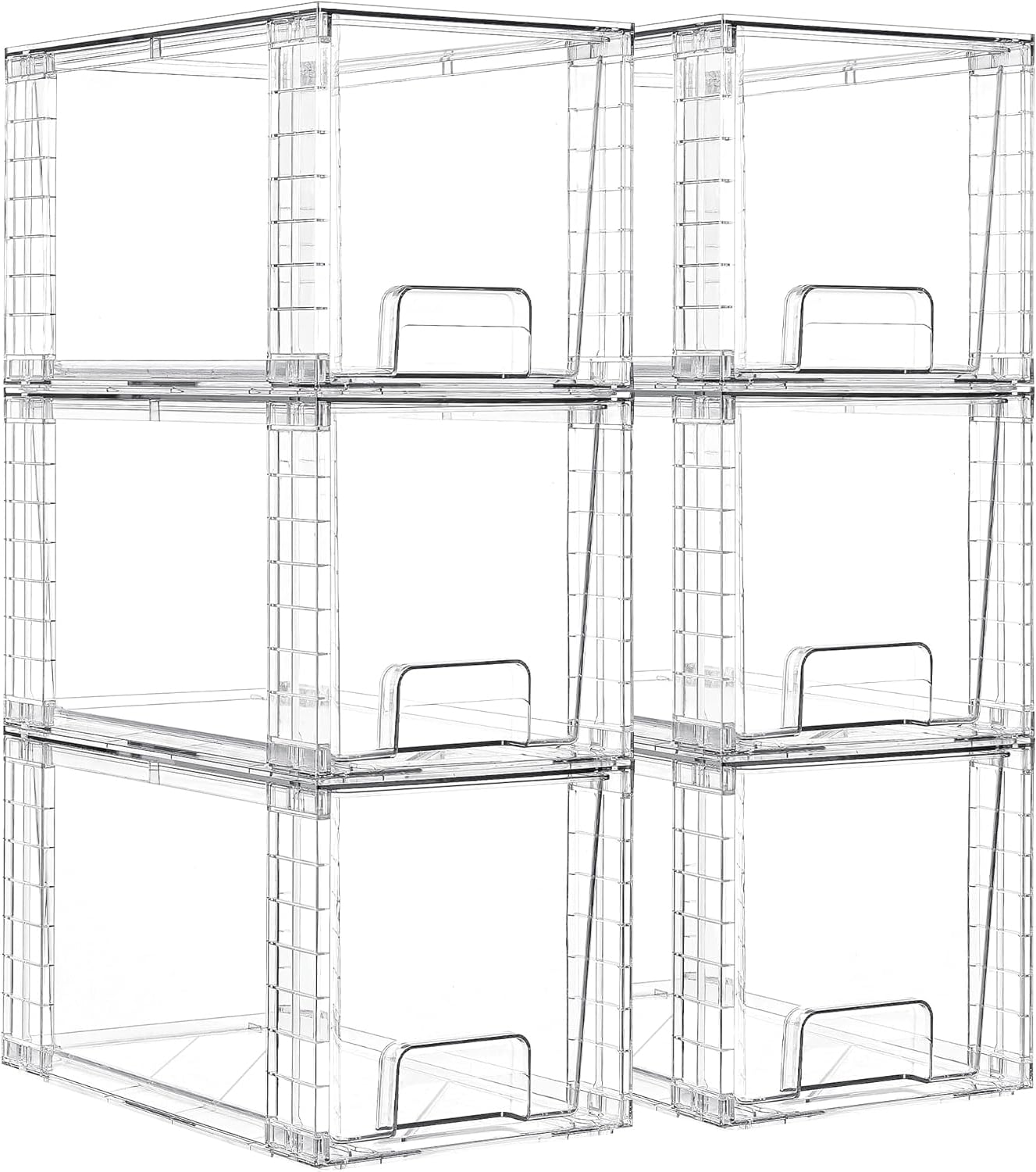 Large Stackable Storage Drawers,Easily Assemble Acrylic Bathroom Closet ...
