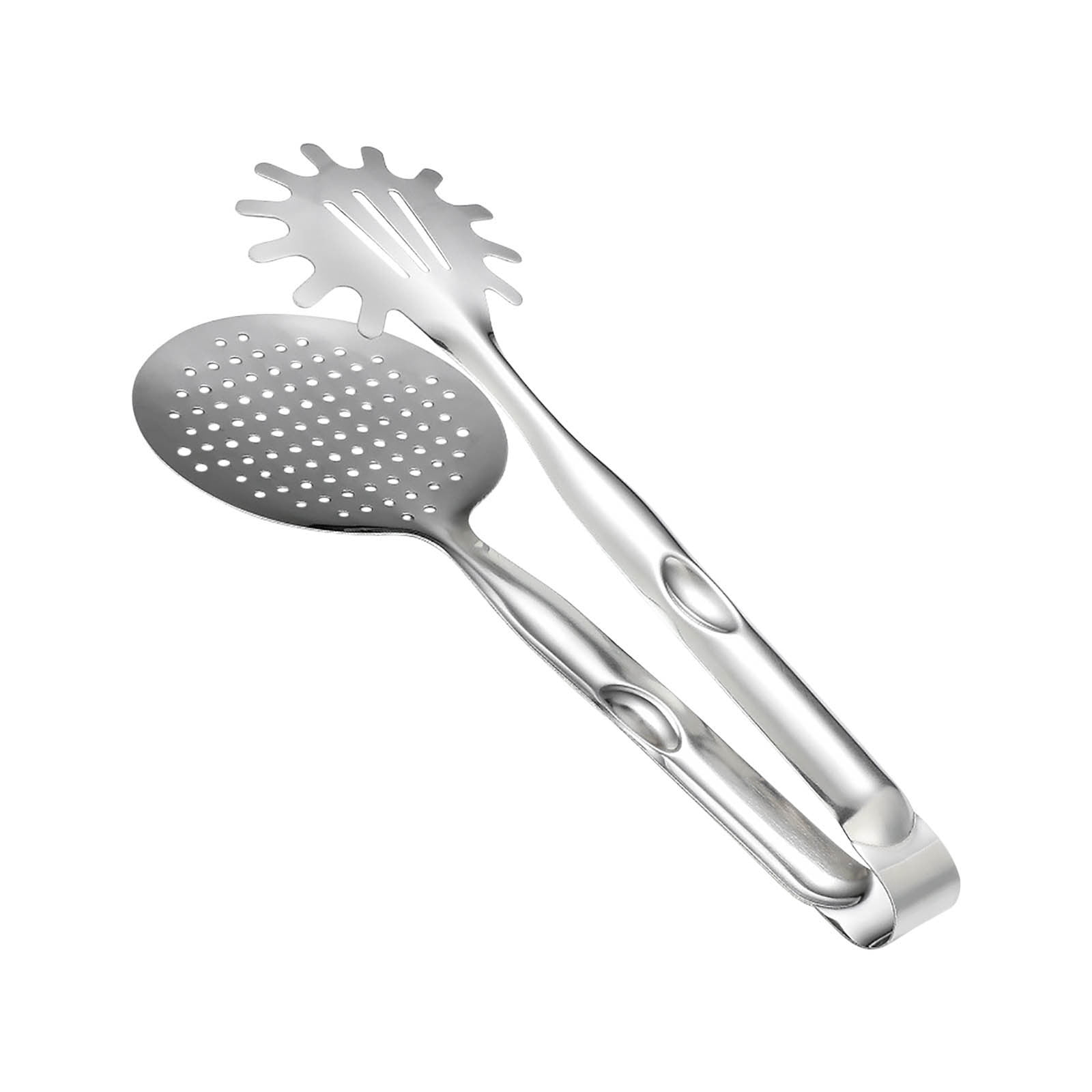 Large Stainless Steel BBQ Tongs with Serrated Edge & Lock 31.5cm Length ...