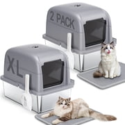Stainless Steel Litter Boxes in Cat Litter Boxes - Walmart.com