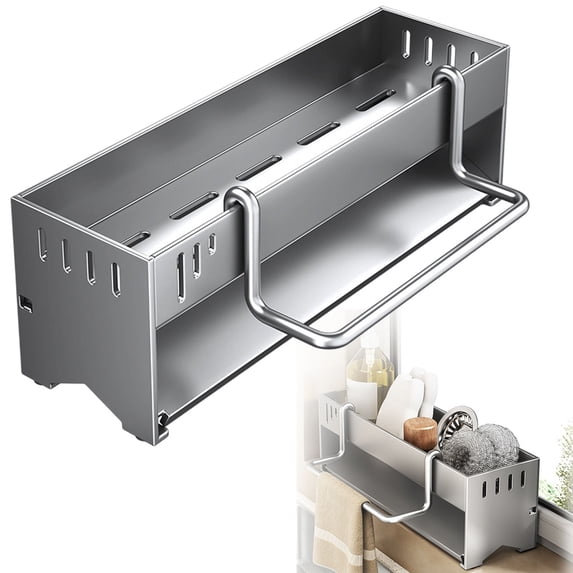 Large Stainless Steel Magnetic Kitchen Storage Rack with Removable ...