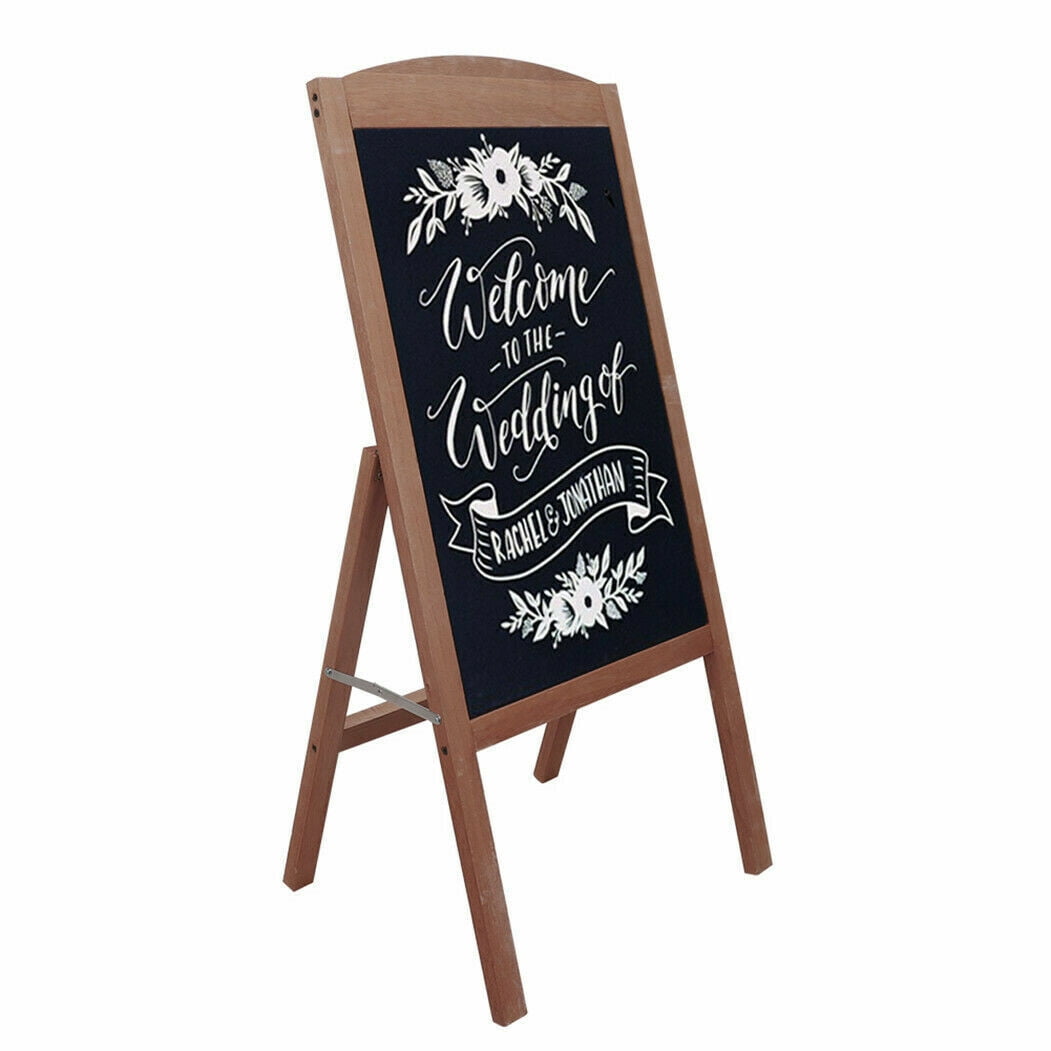 Large Standing A-Frame Chalkboard Display Magnetic Wood Wedding Baby ...