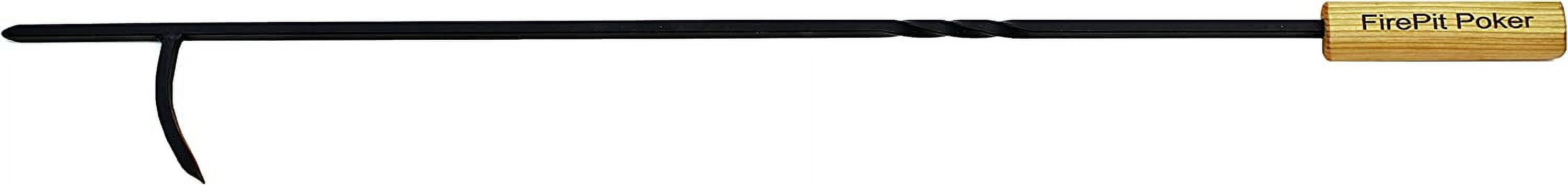 Large Steel Fire Pit Poker with Wood Handle 40 Inch Long for Campfires ...