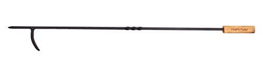 Large Steel Fire Pit Poker with Wood Handle 48 Inch Long for Campfires ...