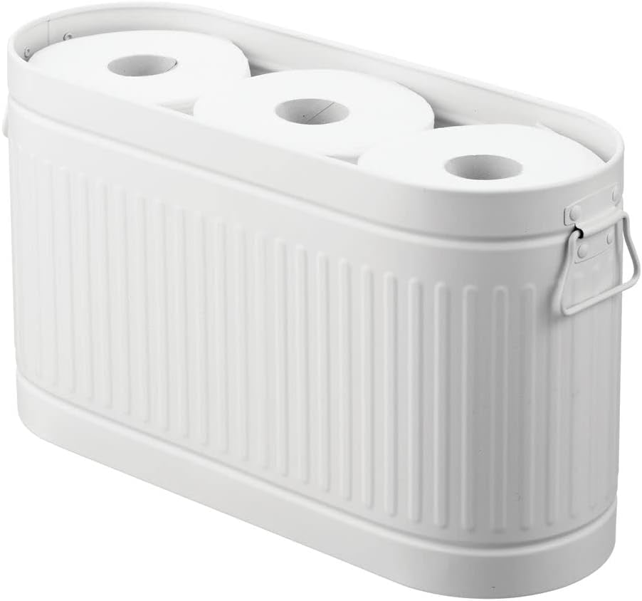 Large Steel Free Standing Toilet Paper Organizer, Tissue Storage Holder ...