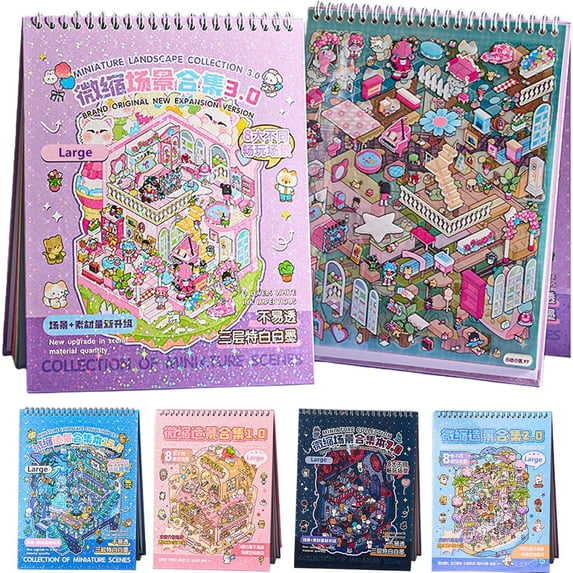 Large Sticker Book Collection, 700+ DIY Sticker Scenes, Craft Kit for ...