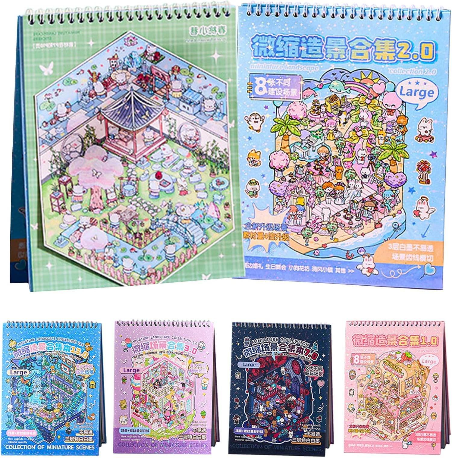 Large Sticker Book Collection, 700+ DIY Sticker Scenes, Craft Kit for ...