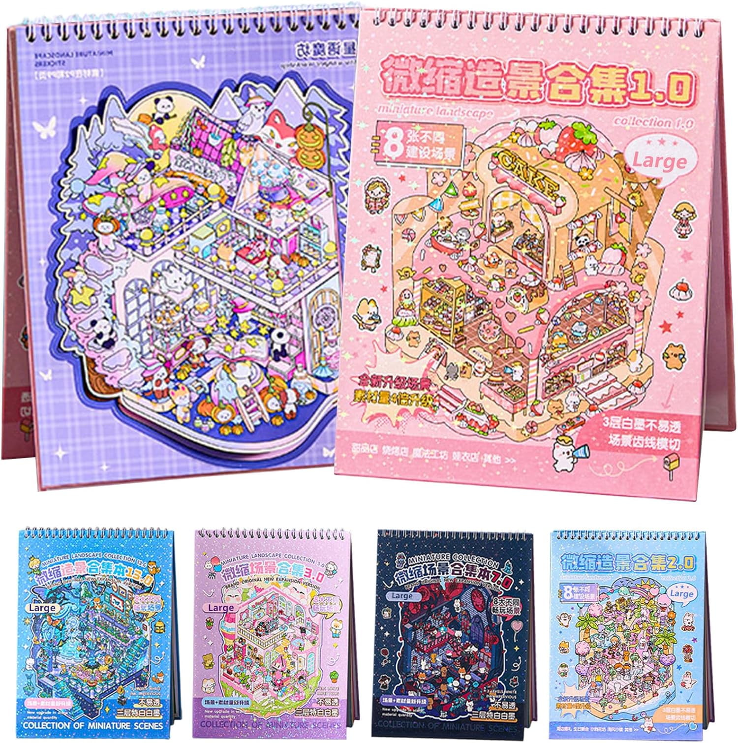 Large Sticker Book Collection, 700+ DIY Sticker Scenes, Craft Kit for ...