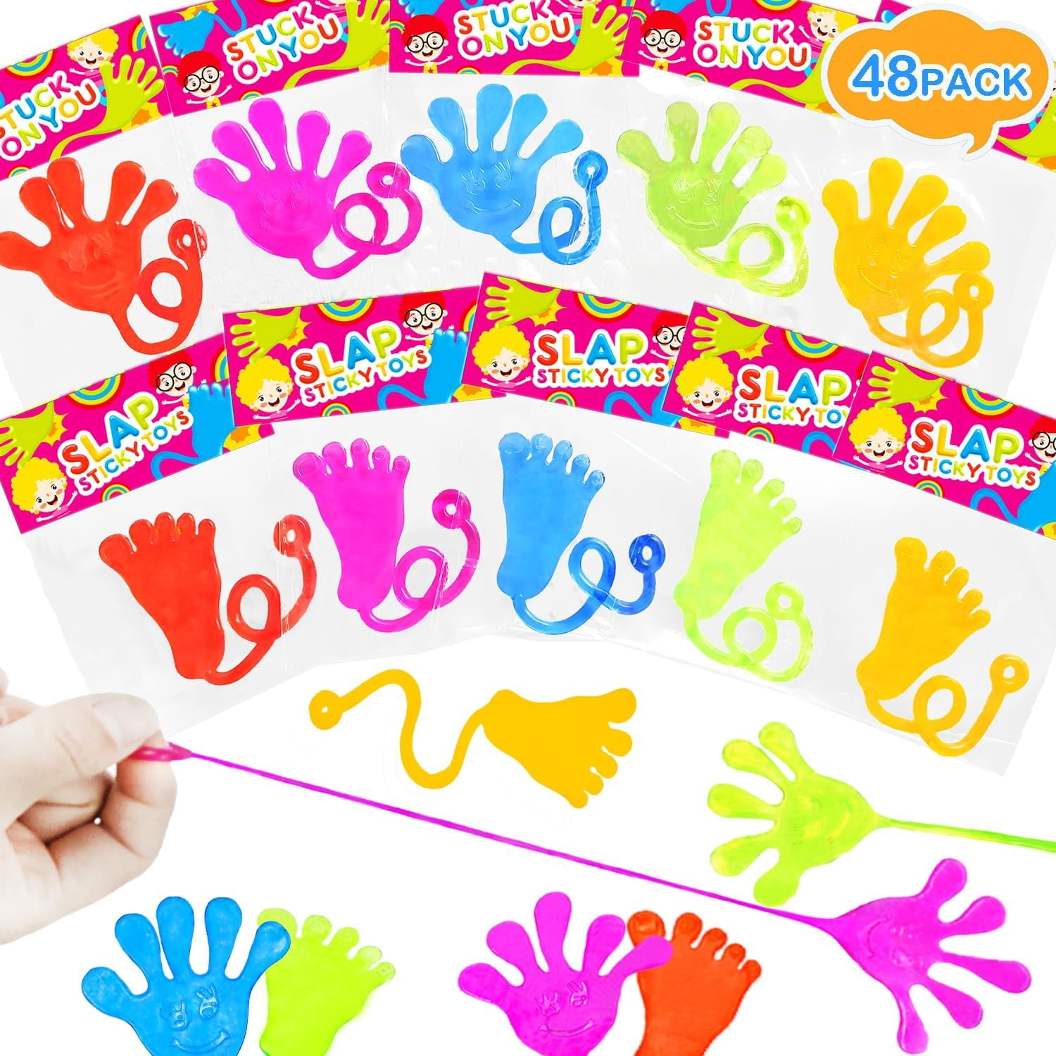Large Sticky Hands & Feet Party Favors Supplies for Toddlers (20 PCS ...
