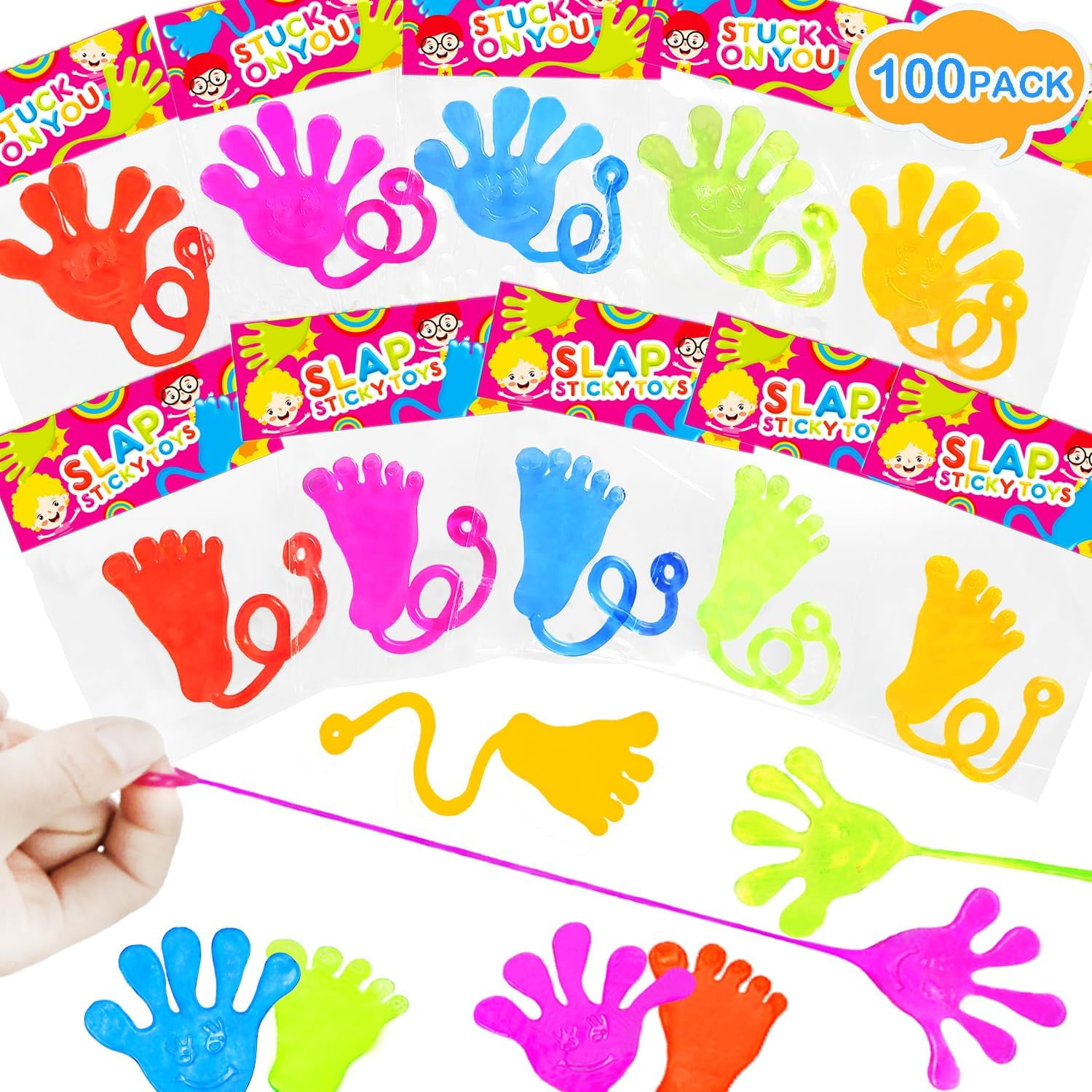 Large Sticky Hands Party Favors Supplies Gifts for (100 PCS), Christmas ...