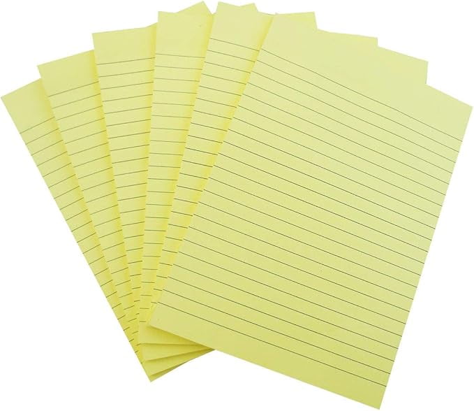 Large Sticky Notes Yellow Color 6x8 inches 6 Pads 50 Sheets per Pad ...