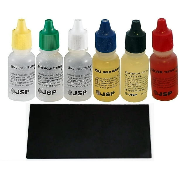 Large Stone 4.25"x2" Gold Testing Solutions Kit 10k 14k 18k 22k Silver ...