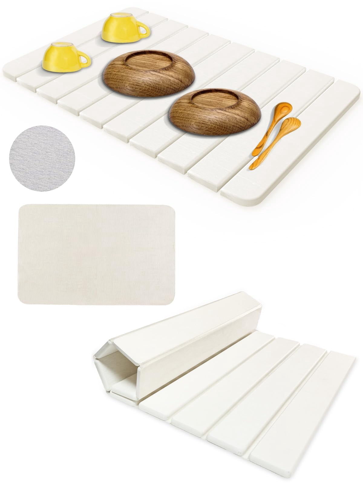 Large Stone Dish Drying Mat, 24"(L)×16"(W) Diatomaceous Earth Drying ...