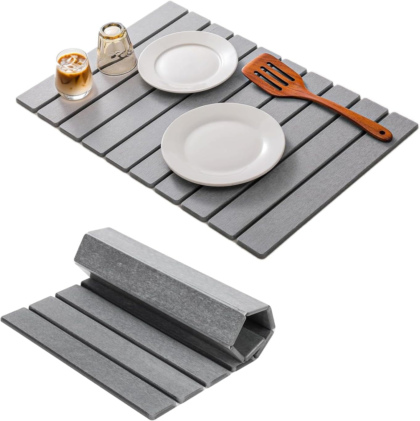 Large Stone Dish Drying Mat for Kitchen Counter,Absorbent Diatomaceous ...