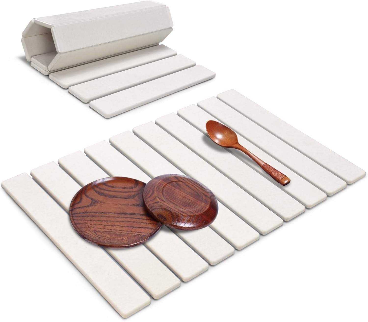 Large Stone Dish Drying Mats for Kitchen Counter, 24"(L)×16"(W), Quick ...