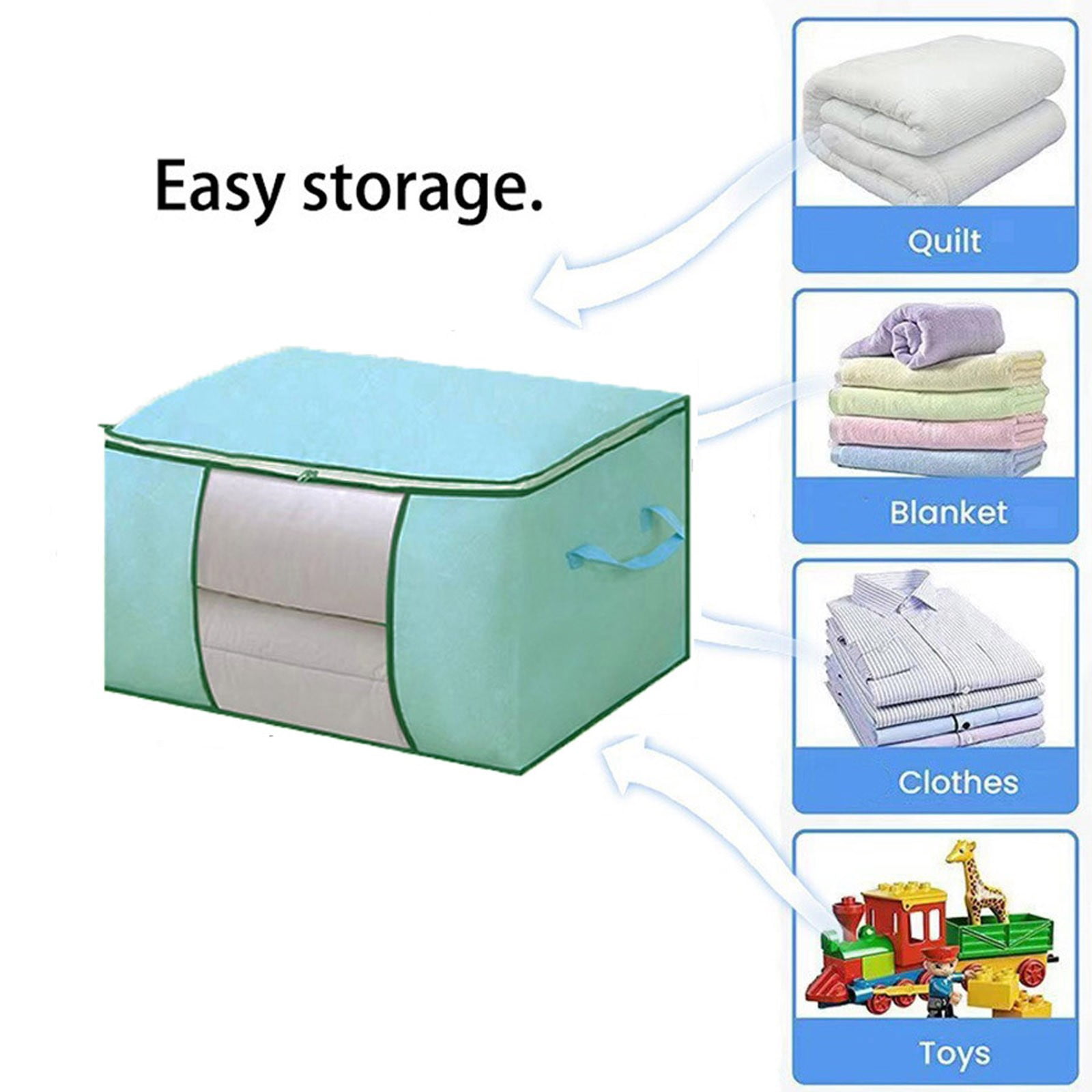 Large Storage Bags for Clothes | 6 Pack Foldable Closet Organizers ...