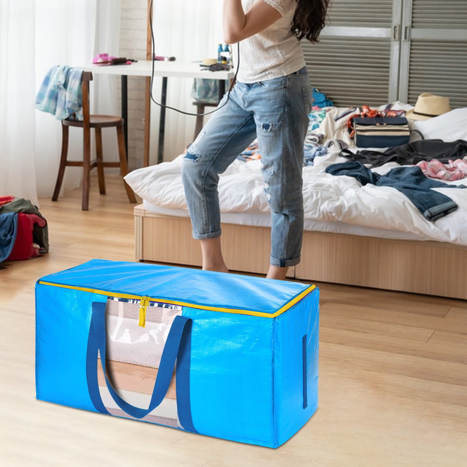 Large Storage Bags,Clothes Storage Bins Foldable Closet Organizers ...