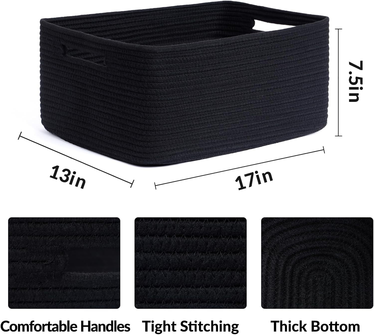 Large Storage Baskets for Shelves, Closet Organizers Bins for Clothes ...