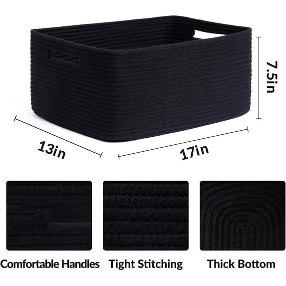 Large Storage Baskets for Shelves, Closet Organizers Bins for Clothes ...