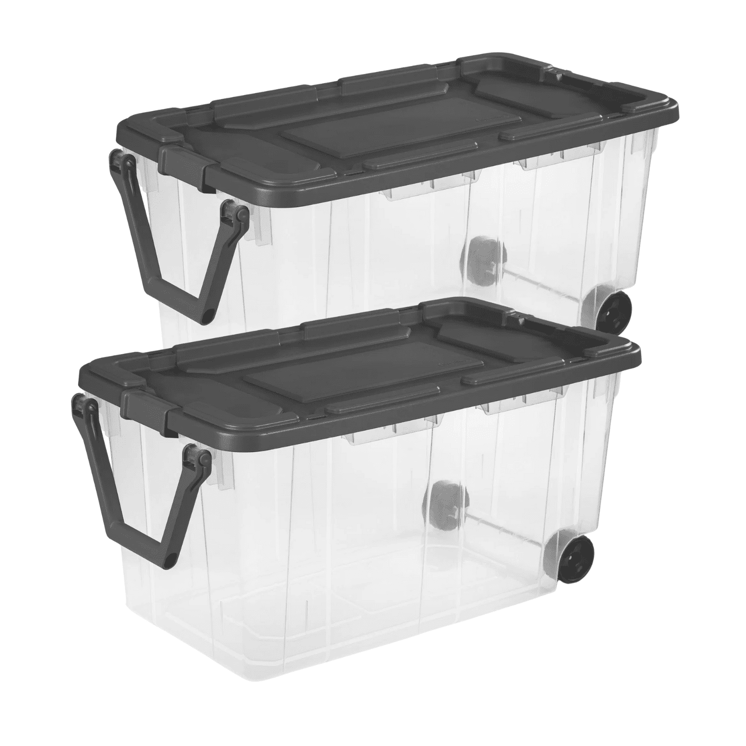 Large Storage Bin 40 Gallon 160 Qt Wheeled Industrial Tote Plastic ...