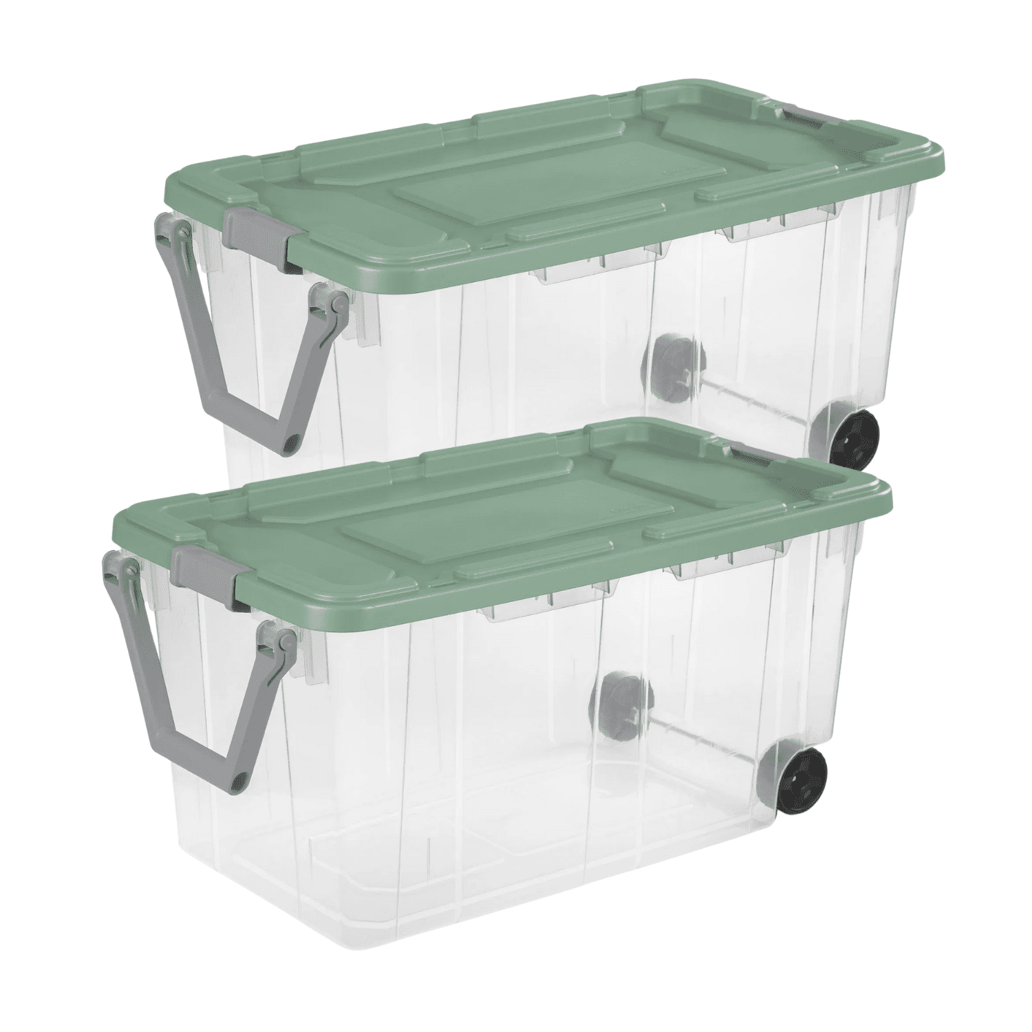Large Storage Bin 40 Gallon 160 Qt Wheeled Industrial Tote Plastic ...