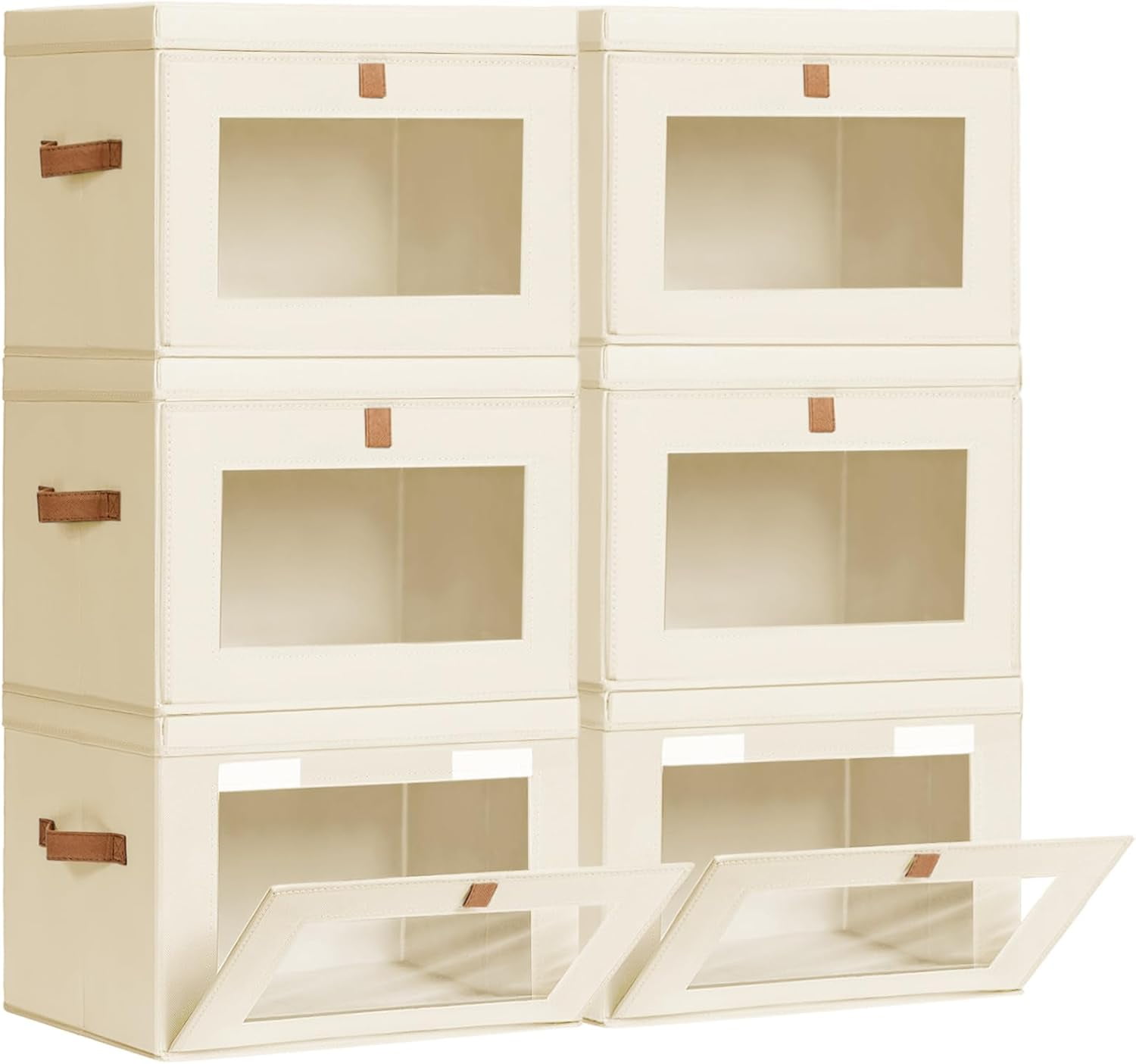 Large Storage Bins with Lids - Fabric Collapsible Closet Storage ...