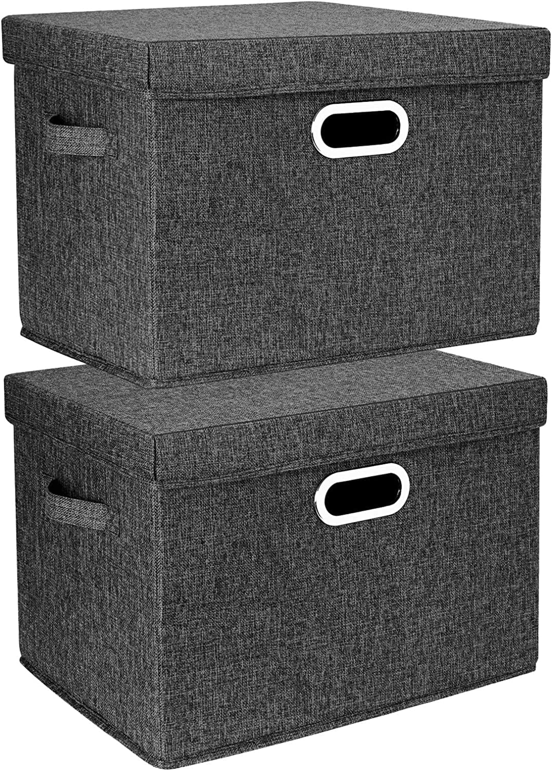 Large Storage Bins with Lids, Collapsible, Washable, Fabric Storage ...