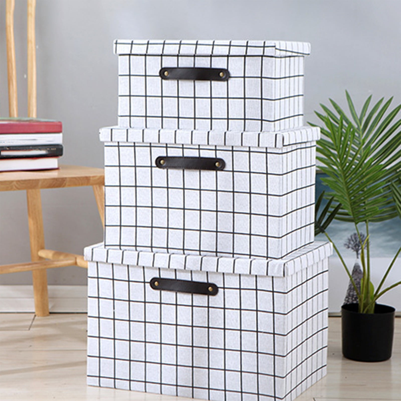 Large Storage Box with Lid Organizer for Clothes and Toys 35x26x18cm ...